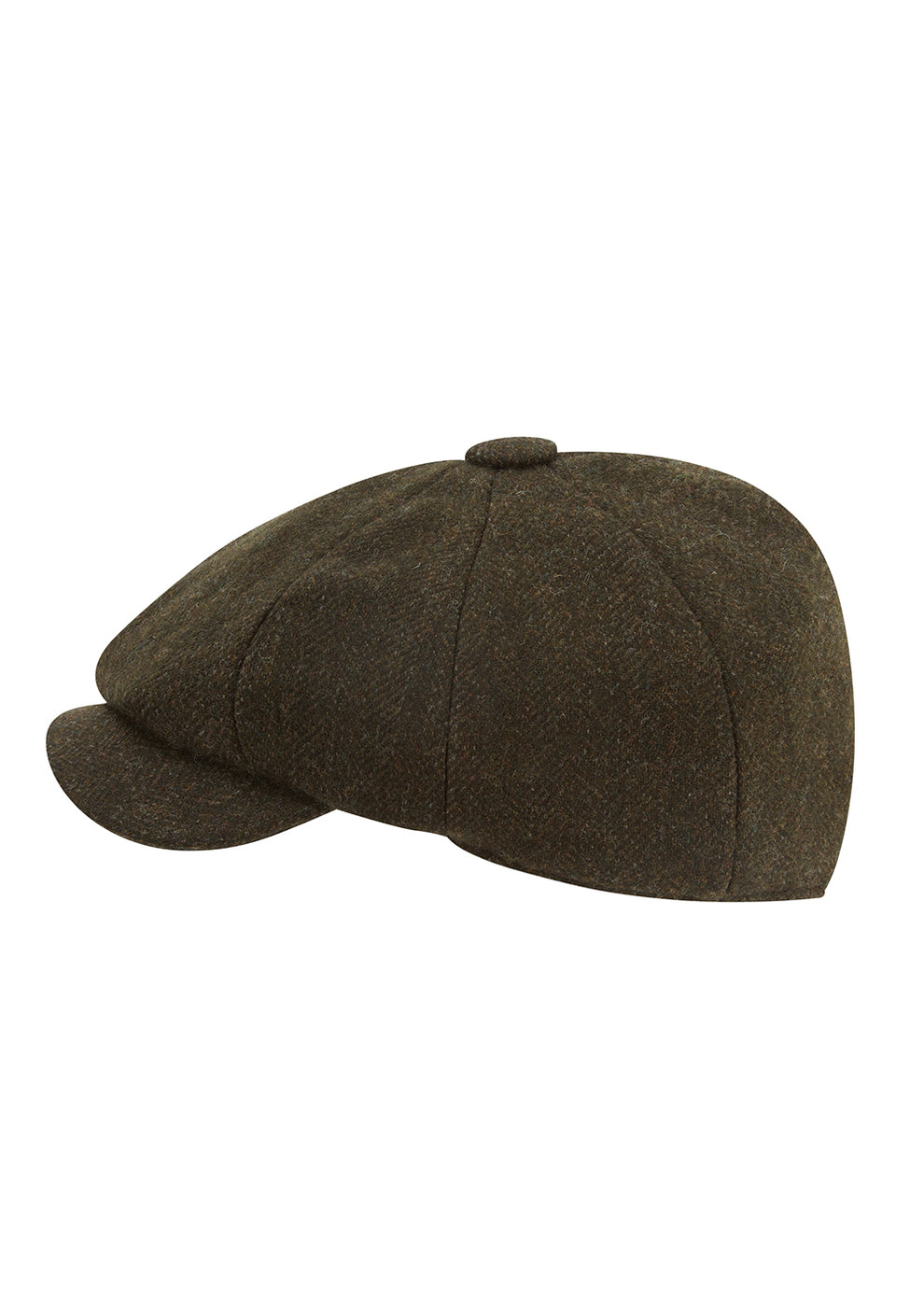Schoffel Newsboy Cap – Dark Olive Herringbone Tweed – Humes Outfitters